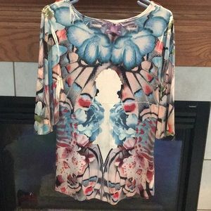 ONE WORLD | Tops | One World Bold Print Tunic Size Large | Poshmark